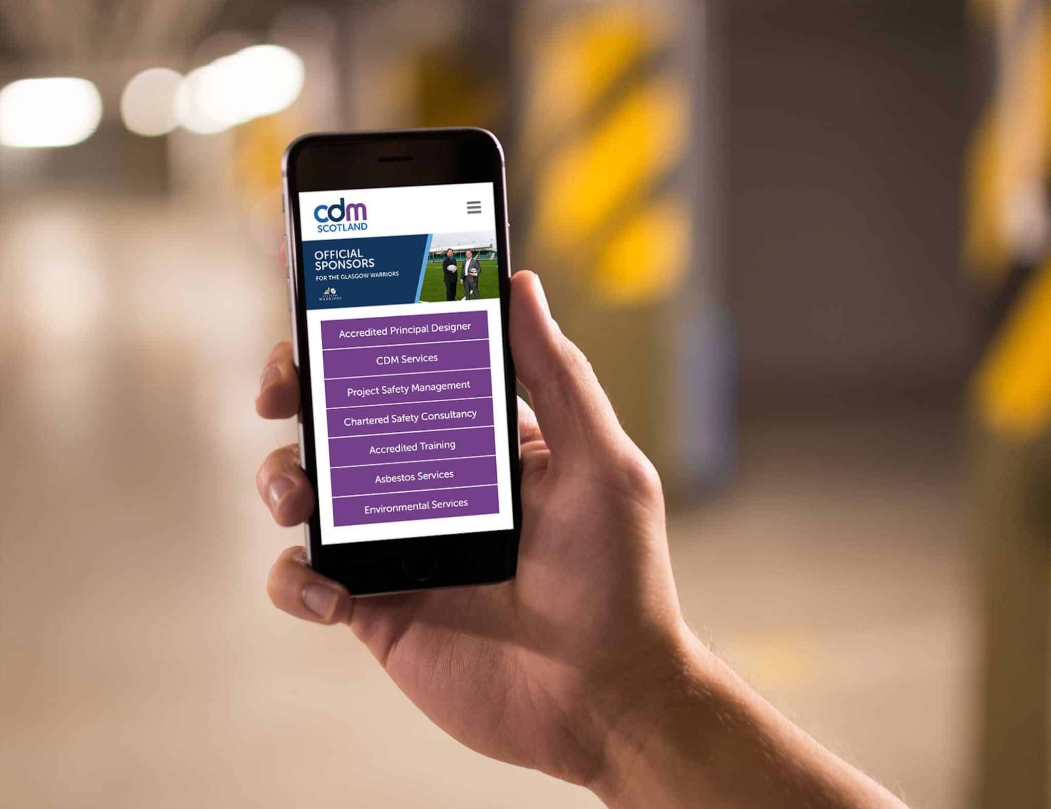 CDM Scotland branding, web design & business stationery : Launch Digital